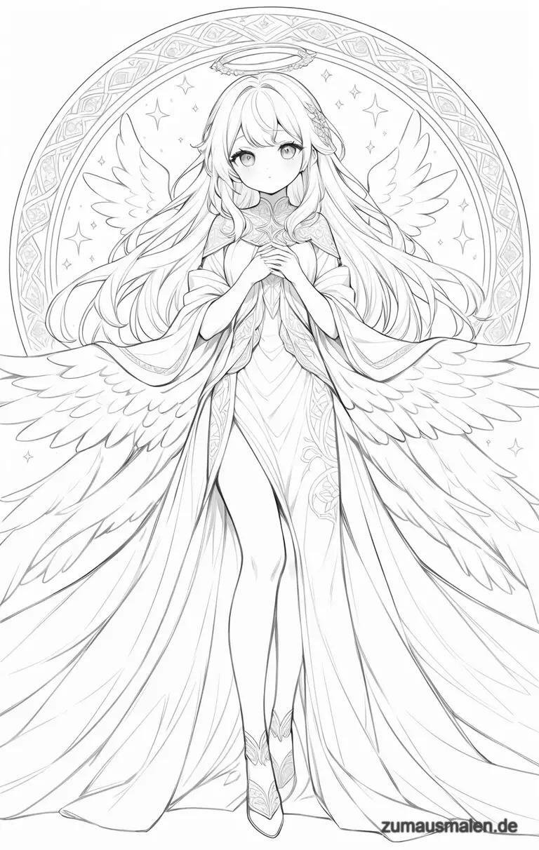 Engel Malvorlage - KREATIVE Ideen für KINDER!