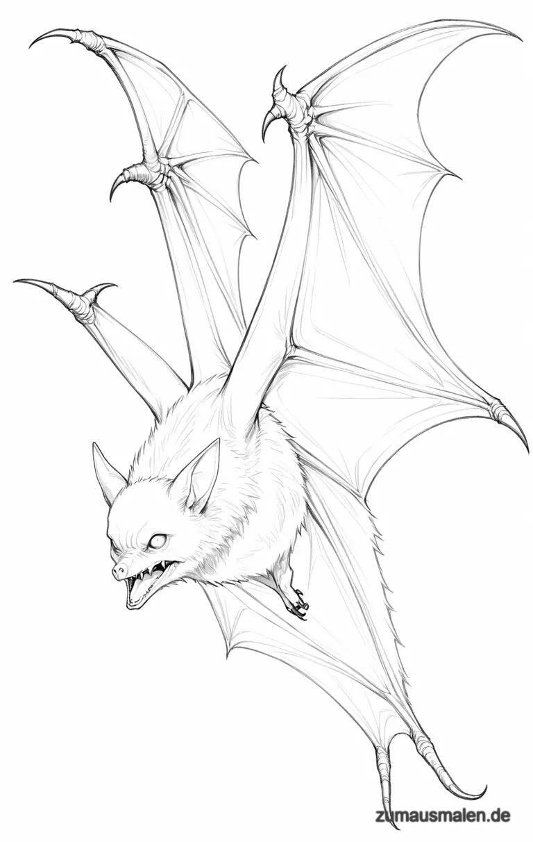 Malvorlage Fledermaus - KREATIV und EINFACH gestalten!