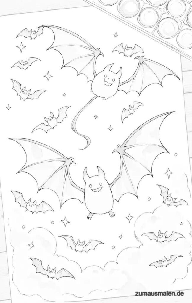 Malvorlage Fledermaus - KREATIV und EINFACH gestalten!